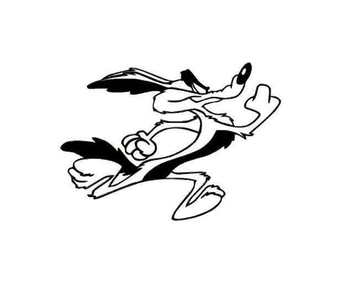 Wile E Coyote Decal Good for Car Truck Laptop Window. Sticks - Etsy