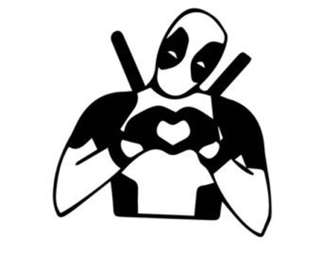 Deadpool Heart Decal Good for Car Truck Laptop Window. Sticks to Any ...