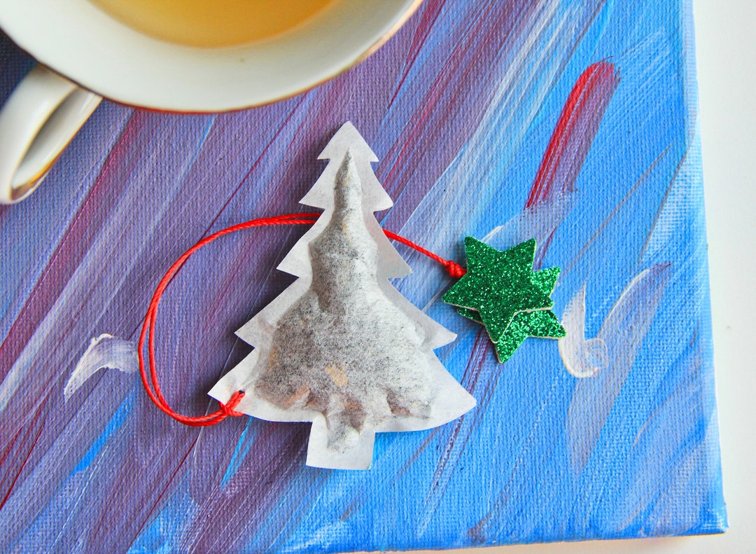 Christmas Tree Tea Bag Set (x5) Organic / Custom Christmas Gift ...