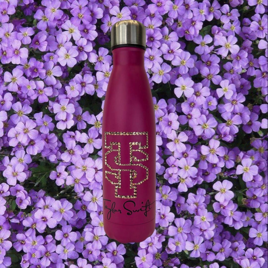 Bejeweled Taylor Swift Water Bottle: Rose Gold Rhinestone Stainless ...