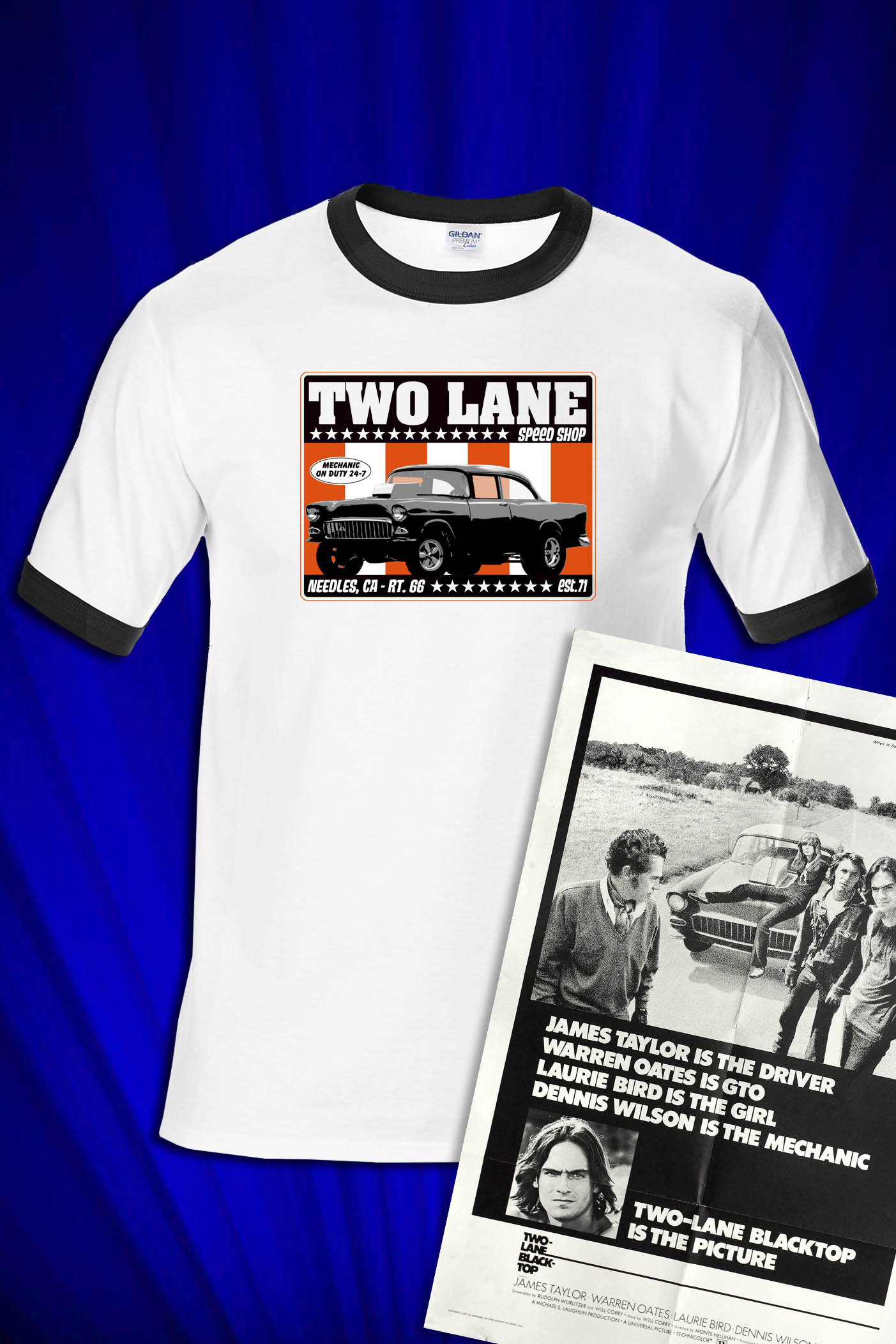 Two Lane Blacktop Speed Shop 70s Style Ringer T-SHIRT FREE - Etsy
