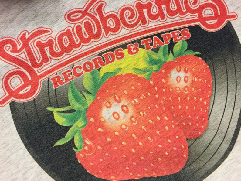 Strawberries Records & Tapes Vintage Style Music Store - Etsy