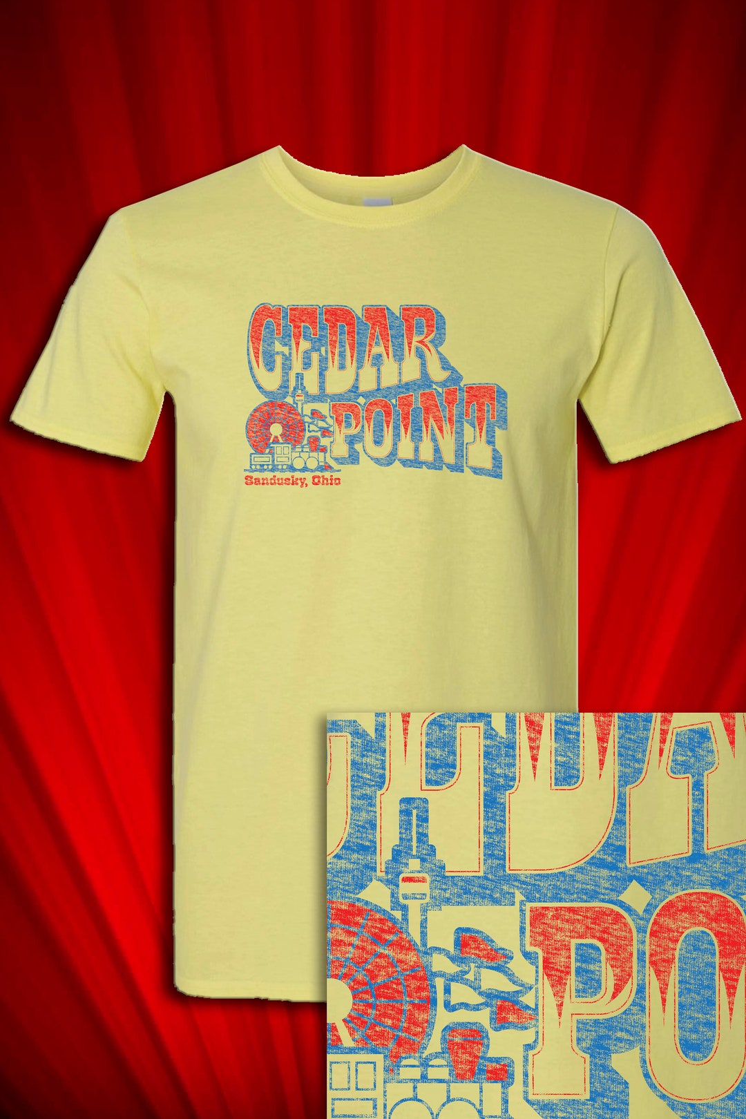 Cedar Point Amusement Park 1980s Vintage Style Tee FREE S&S in the USA ...