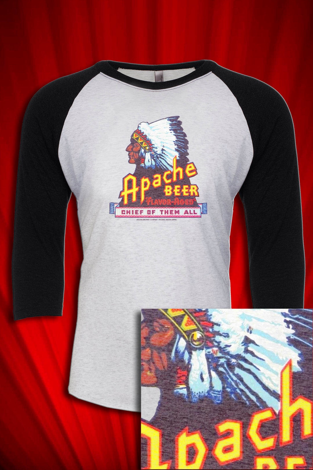 Apache Beer Beer Native American 1934 Vintage Style Jersey Tee FREE ...