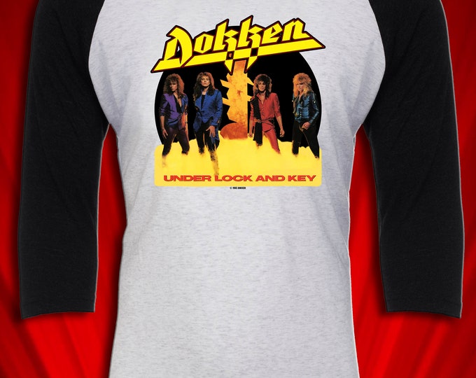 Vintage Dokken Shirt Under Lock and Key 1980s Concert Shirt Band Tee Iron Maiden Slayer Judas ...
