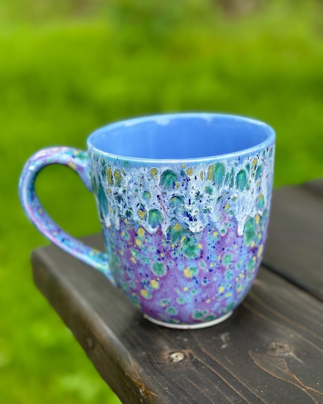 Blue Caprice Wedgewood 24 Oz Mug, Extra Large Mug, Hand Glazed, Ceramic ...