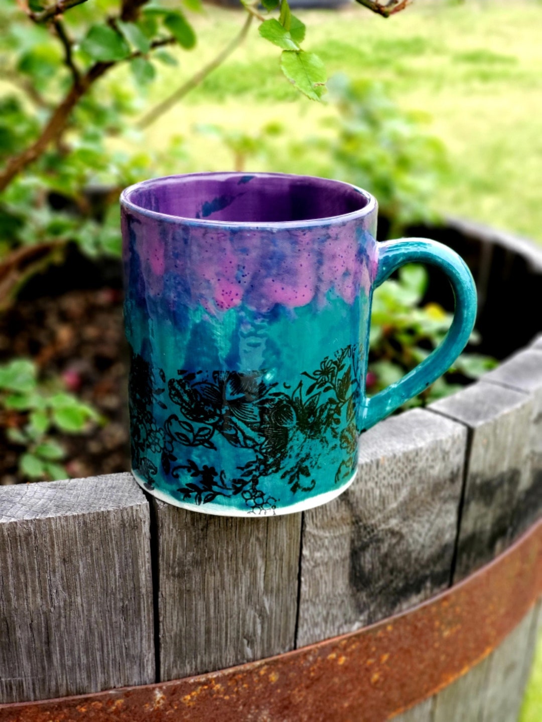 Indigo Jade 12 Oz Mug, Medium Mug, Hand Glazed, Ceramic Pottery Mug ...