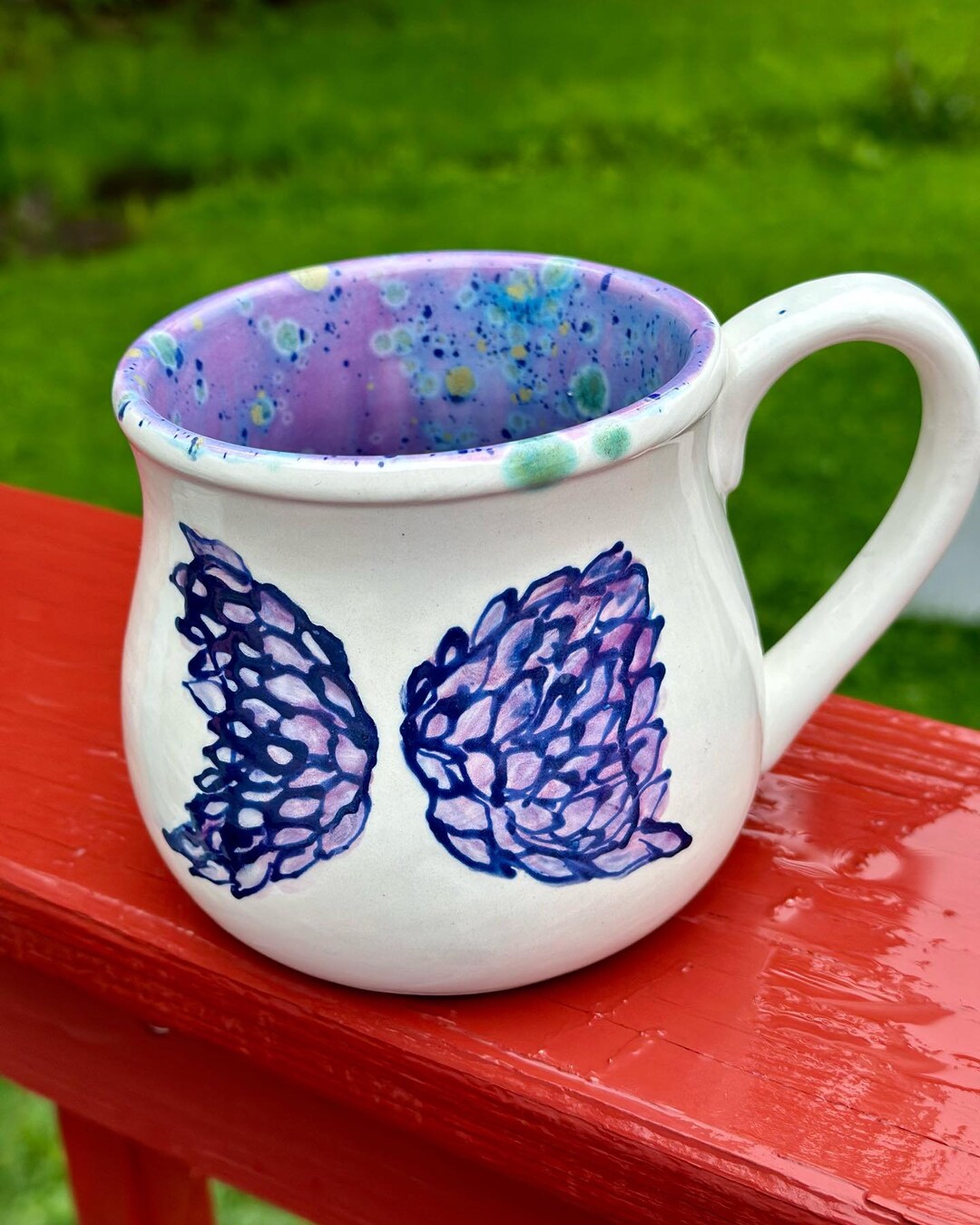 Angel Wings Jumbo 24 Oz Mug Extra Large Mug Hand Glazed - Etsy
