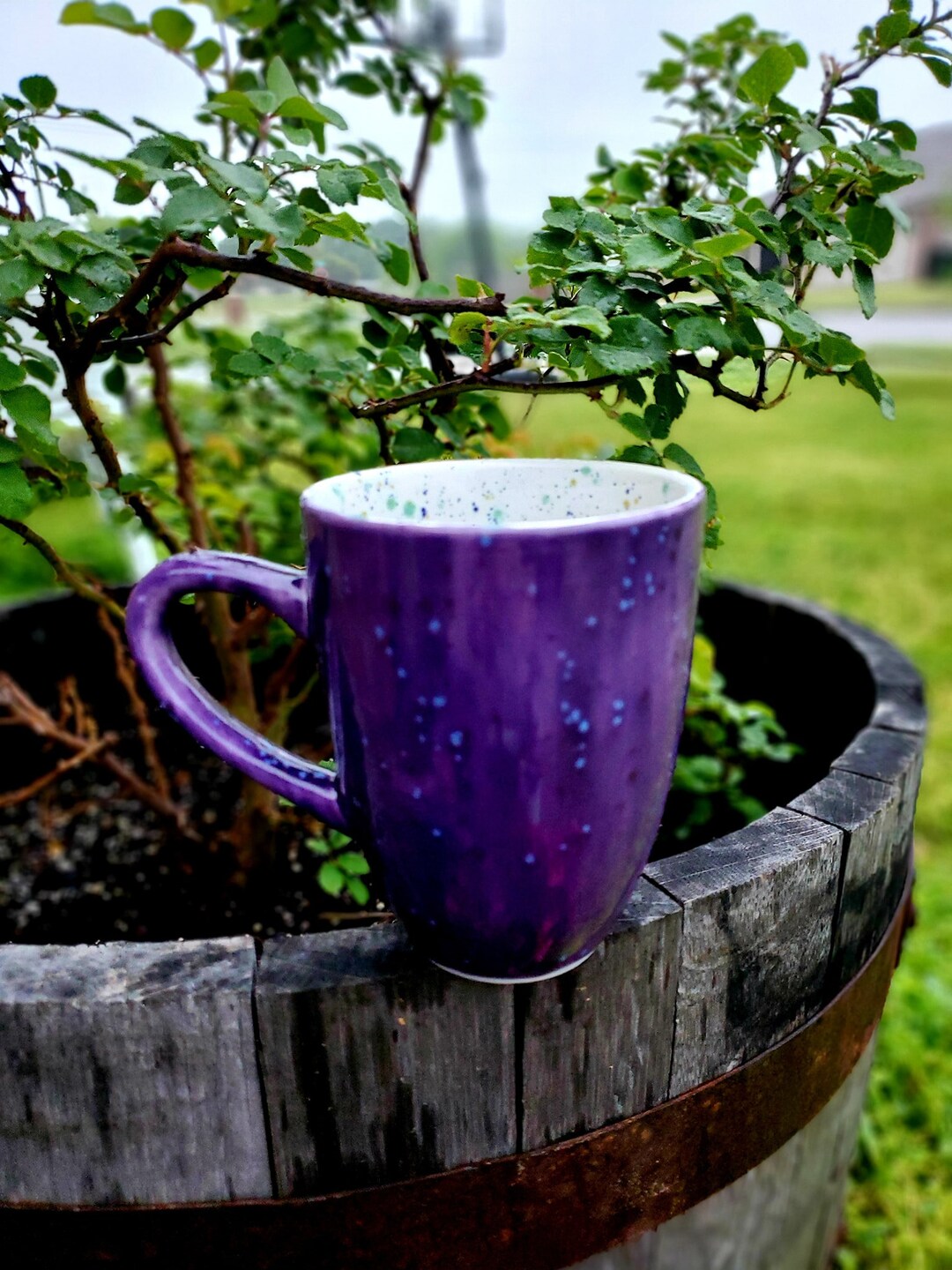 Purple 24 Oz Mug, Extra Large Mug, Hand Glazed, Ceramic Pottery Mug ...