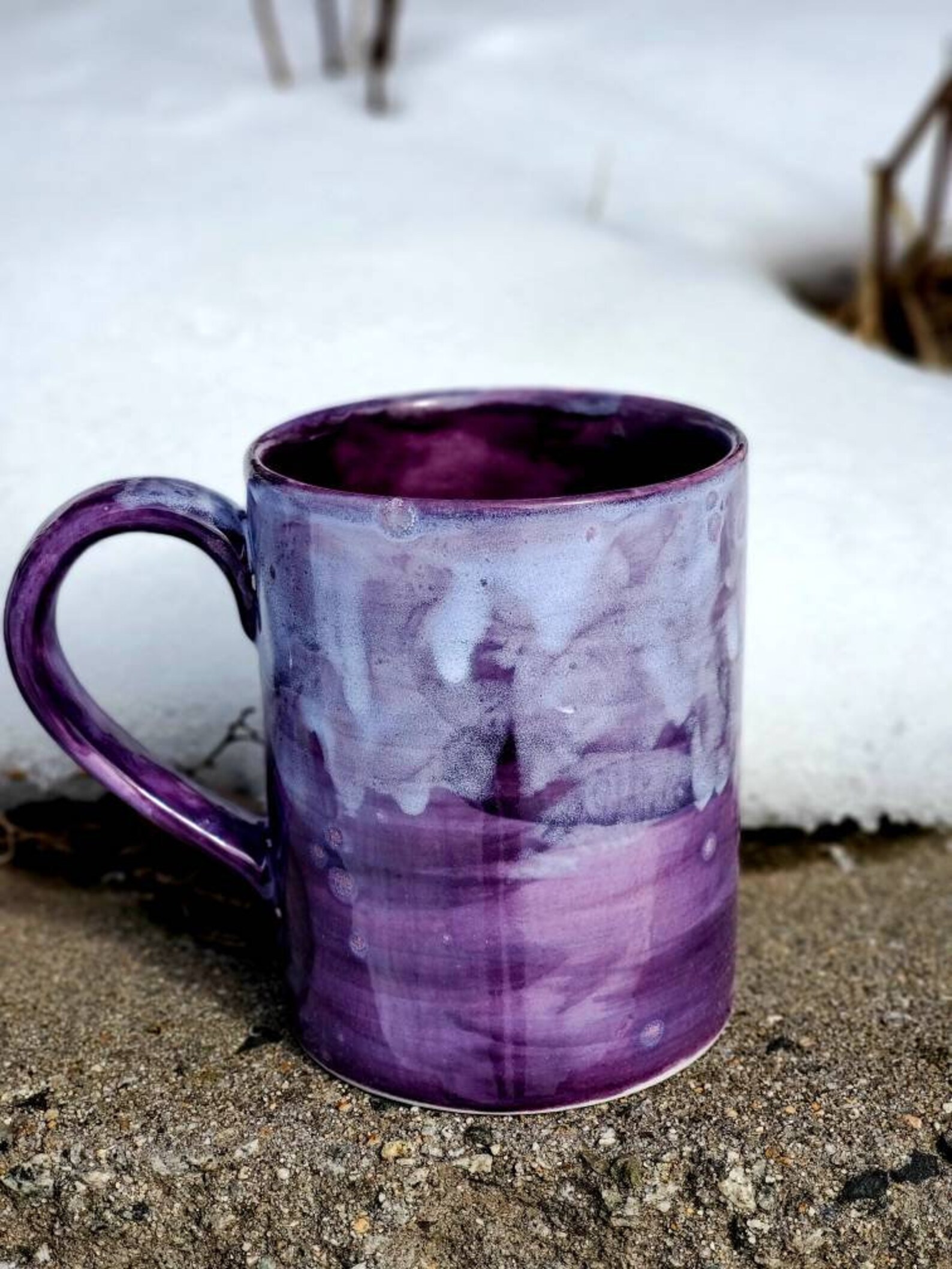 Frosted Purple Jumbo 24 Oz Mug Extra Large Mug Hand Crafted | Etsy