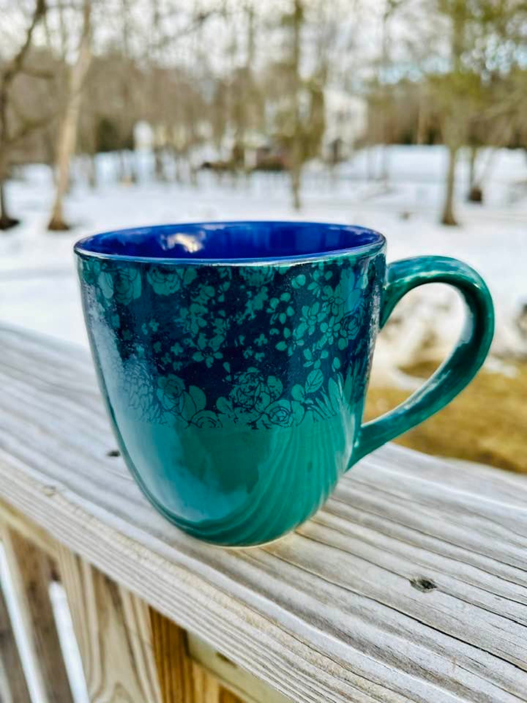 Indigo Jade Rose Giant 20 Oz Mug for Soups and Beverages Christmas ...