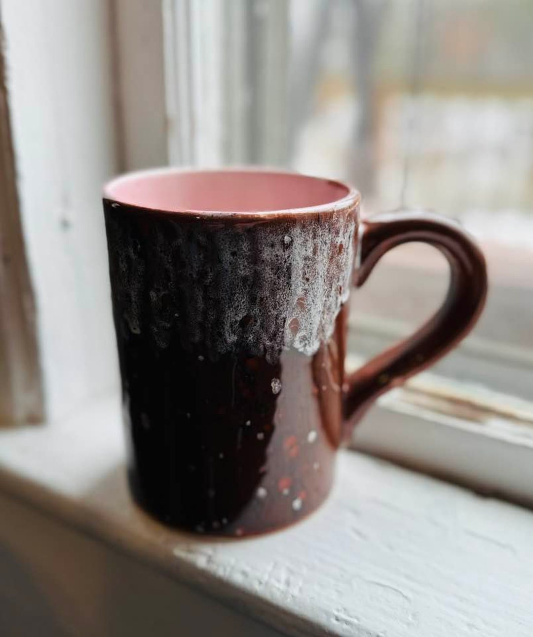 MASSIVE MUG 28 Ounces! Smoke and Fire Snapdragon, Hand Glazed, Tea Mug ...