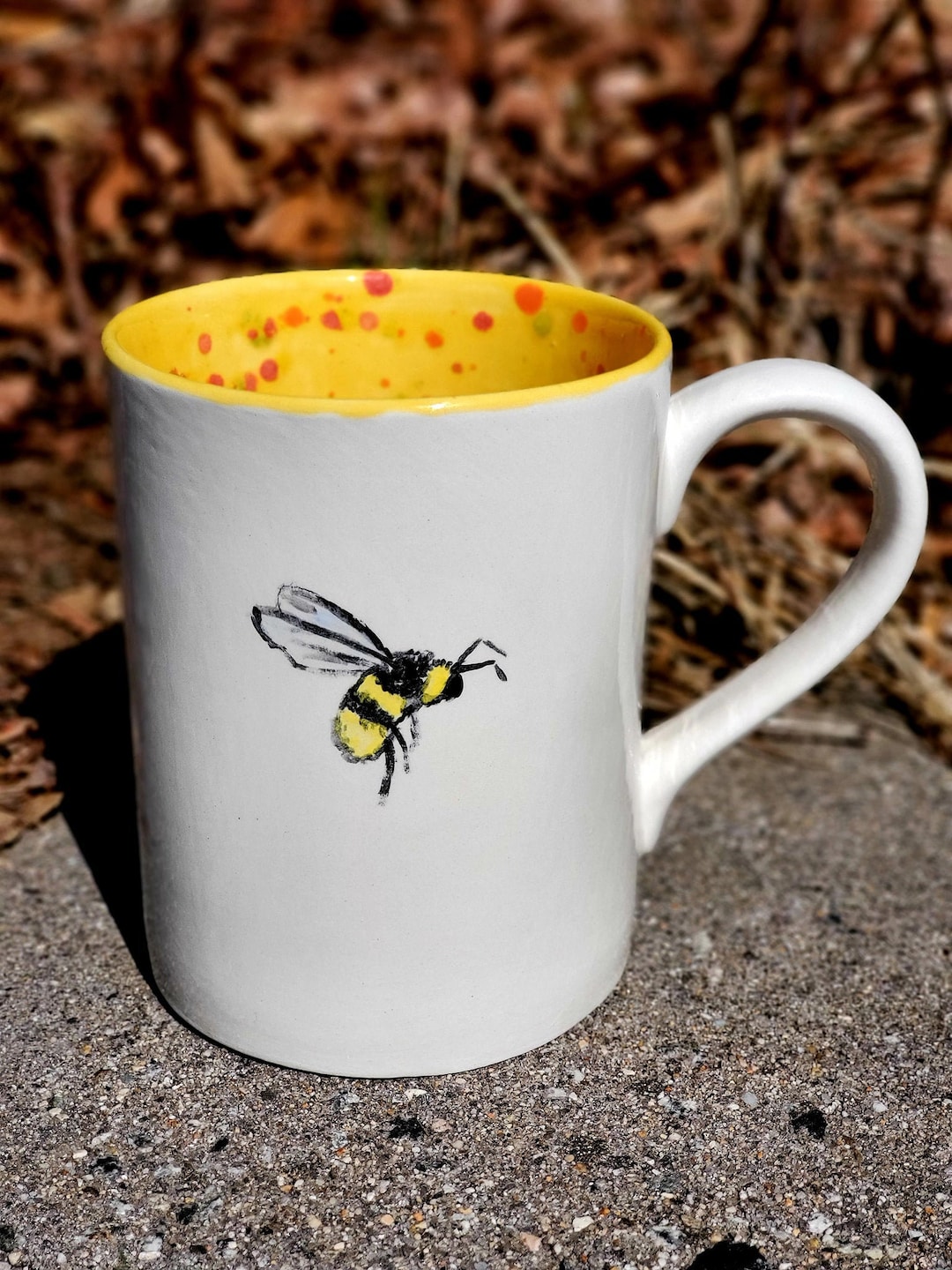 Hand Painted Bumble Bee Mug: Jumbo Ceramic Coffee Mug (24 Oz) - Etsy