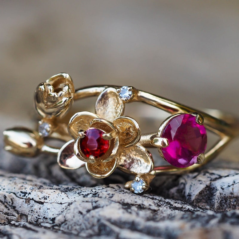 July Birthstone Ring - Etsy