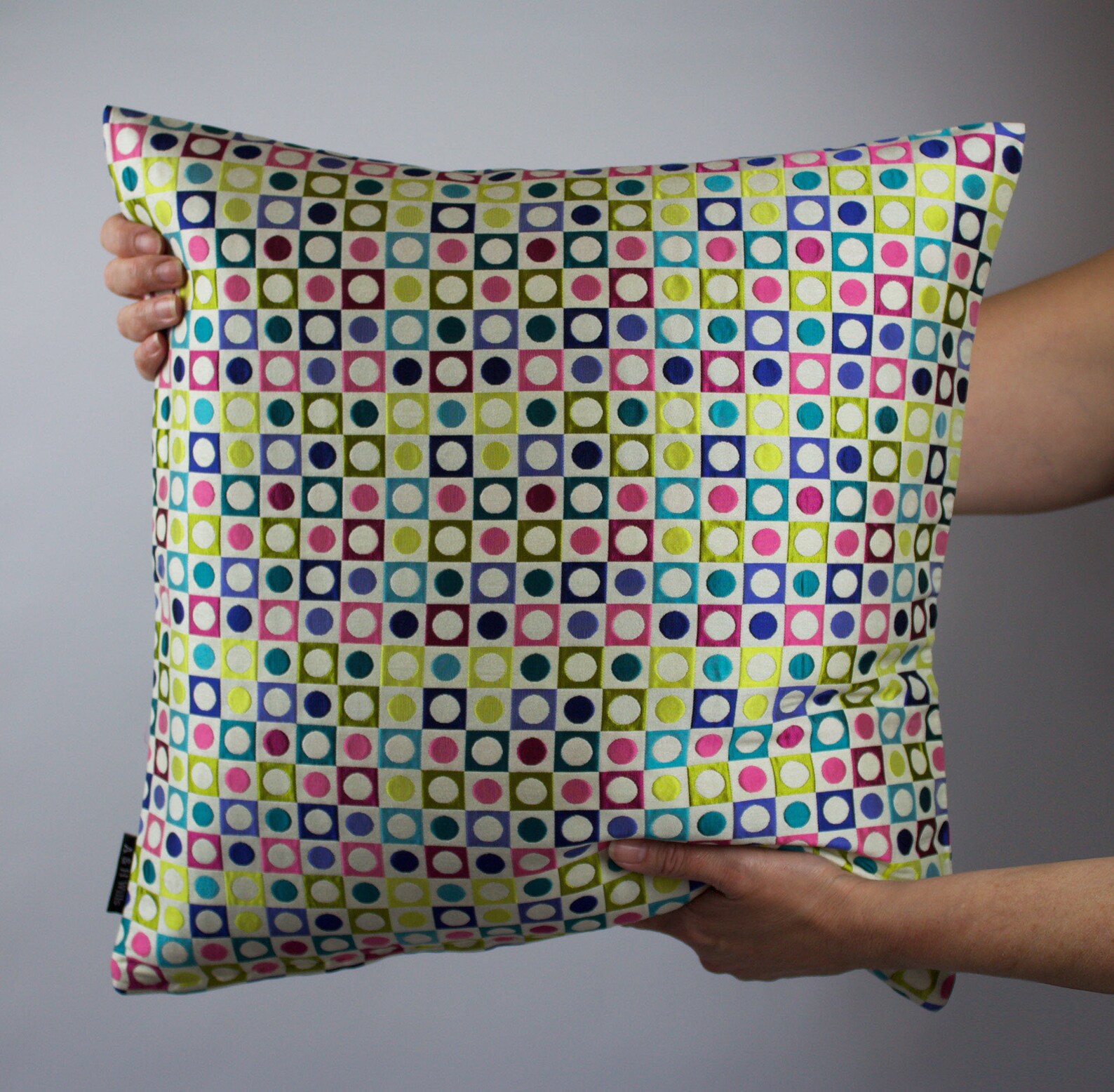 Geometric Cushion Checkers Carnival. A Brightly Coloured | Etsy UK