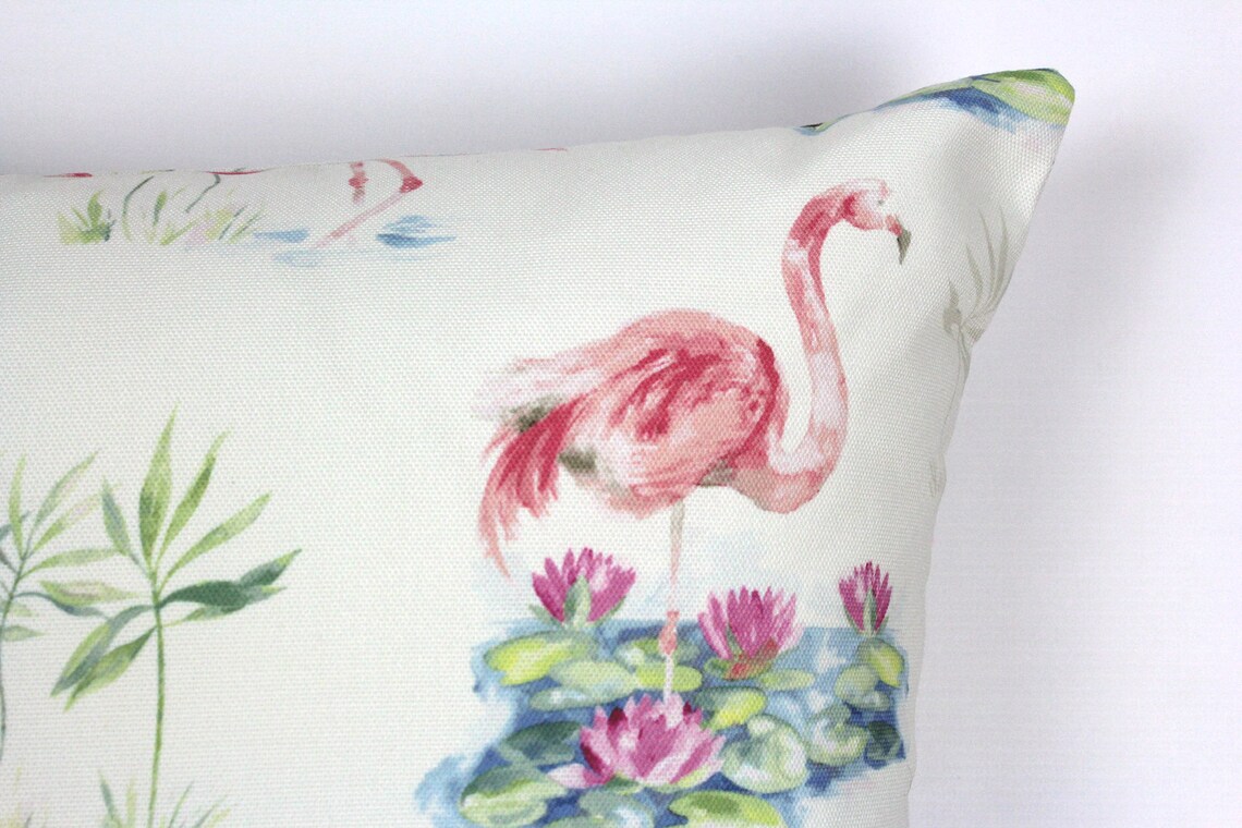 Flamingo cushion Eco friendly cushion Pink flamingo | Etsy