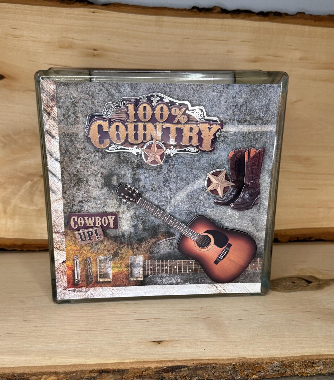 Country Glass Block Savings Bank - Etsy