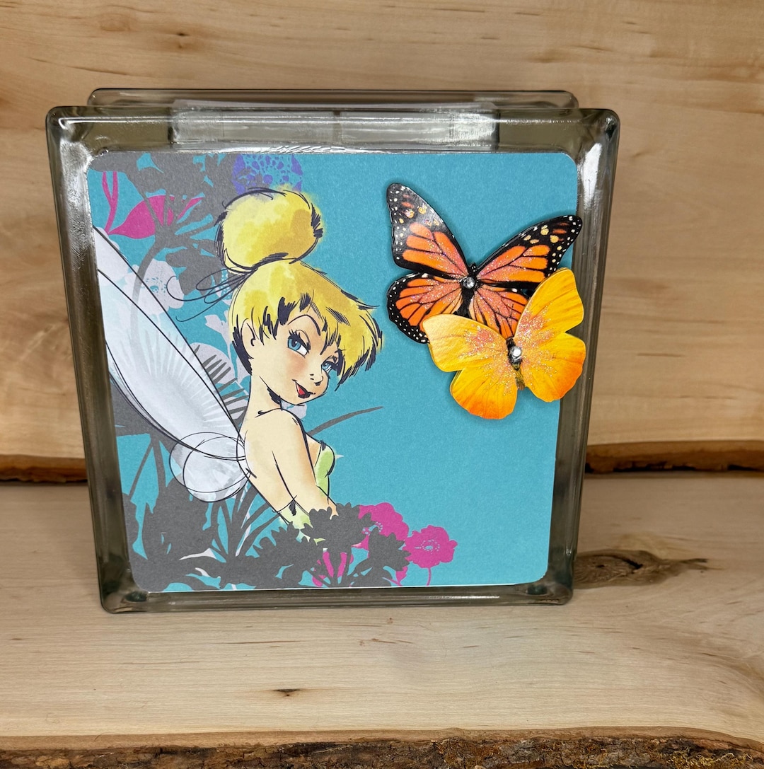 Tinker Bell Glass Block Savings Bank - Etsy