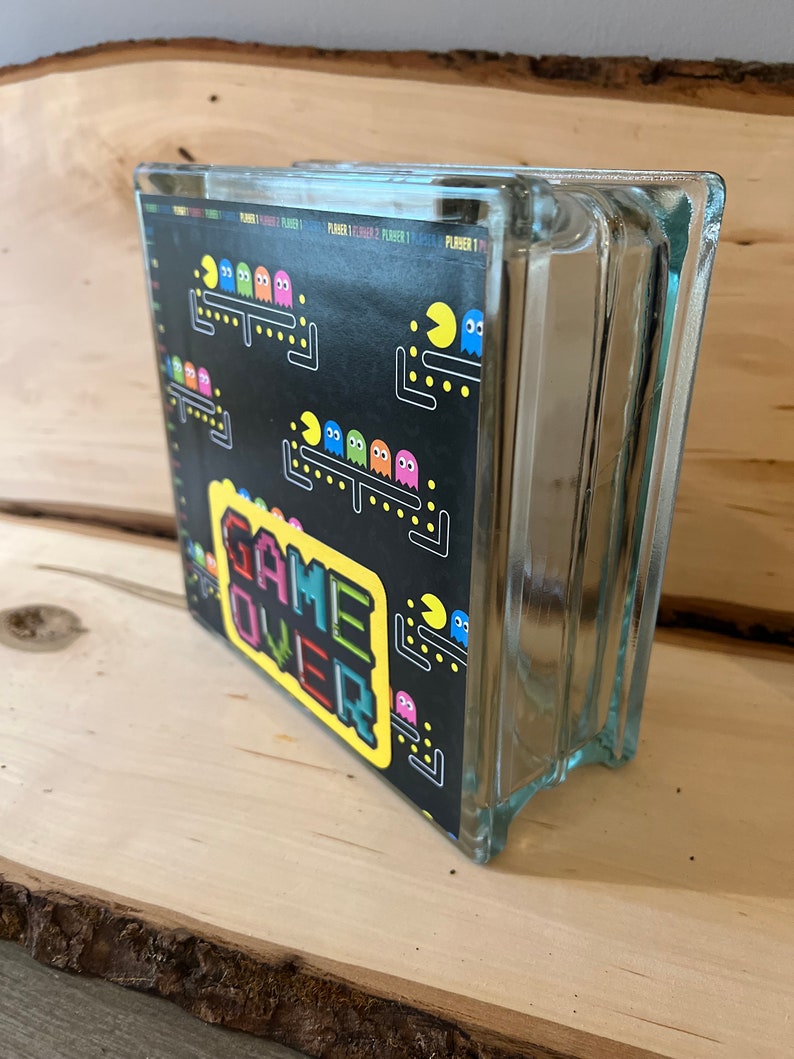 PAC Man Glass Block Piggy Bank - Etsy