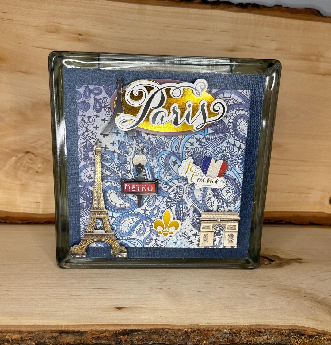 Paris Glass Block Savings Bank - Etsy