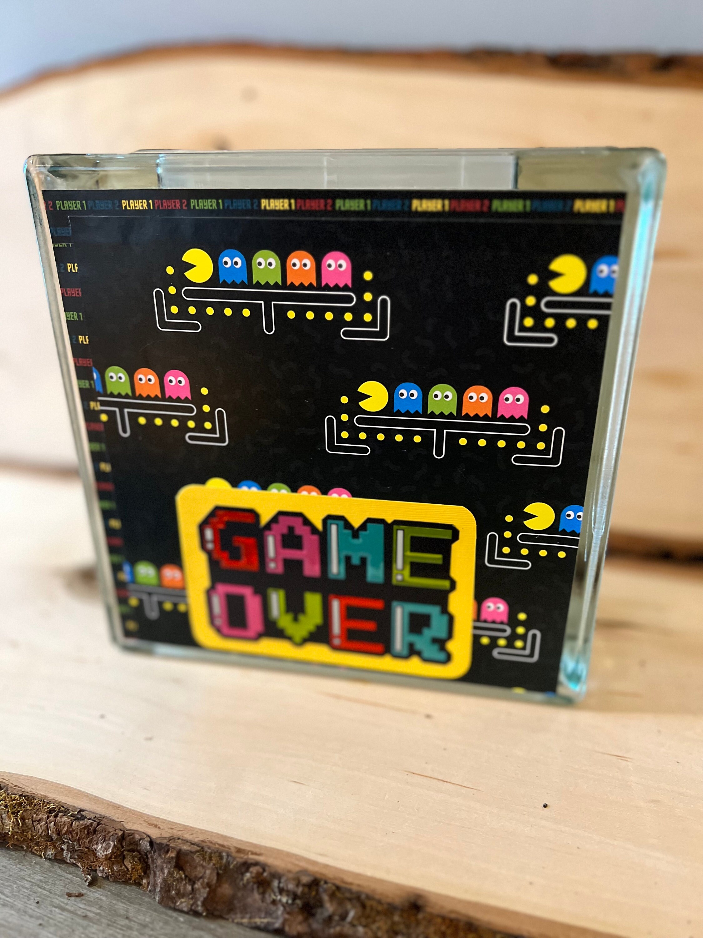 PAC Man Glass Block Piggy Bank - Etsy