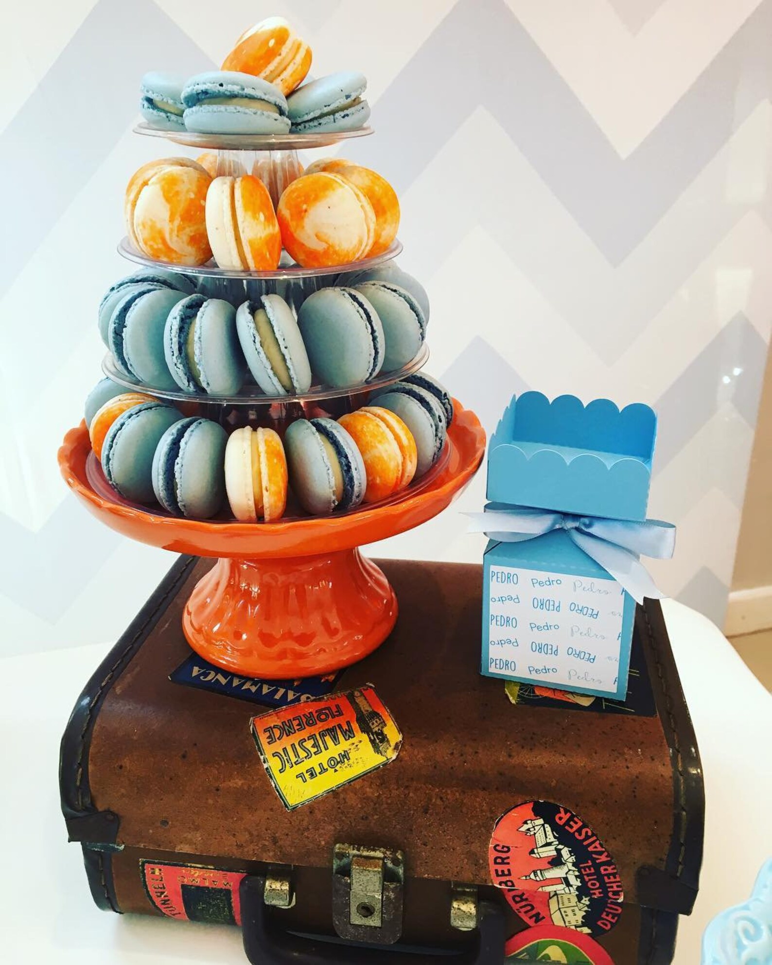 4 Tier Macaron Tower Display Stand for French Macarons Round Macaron ...