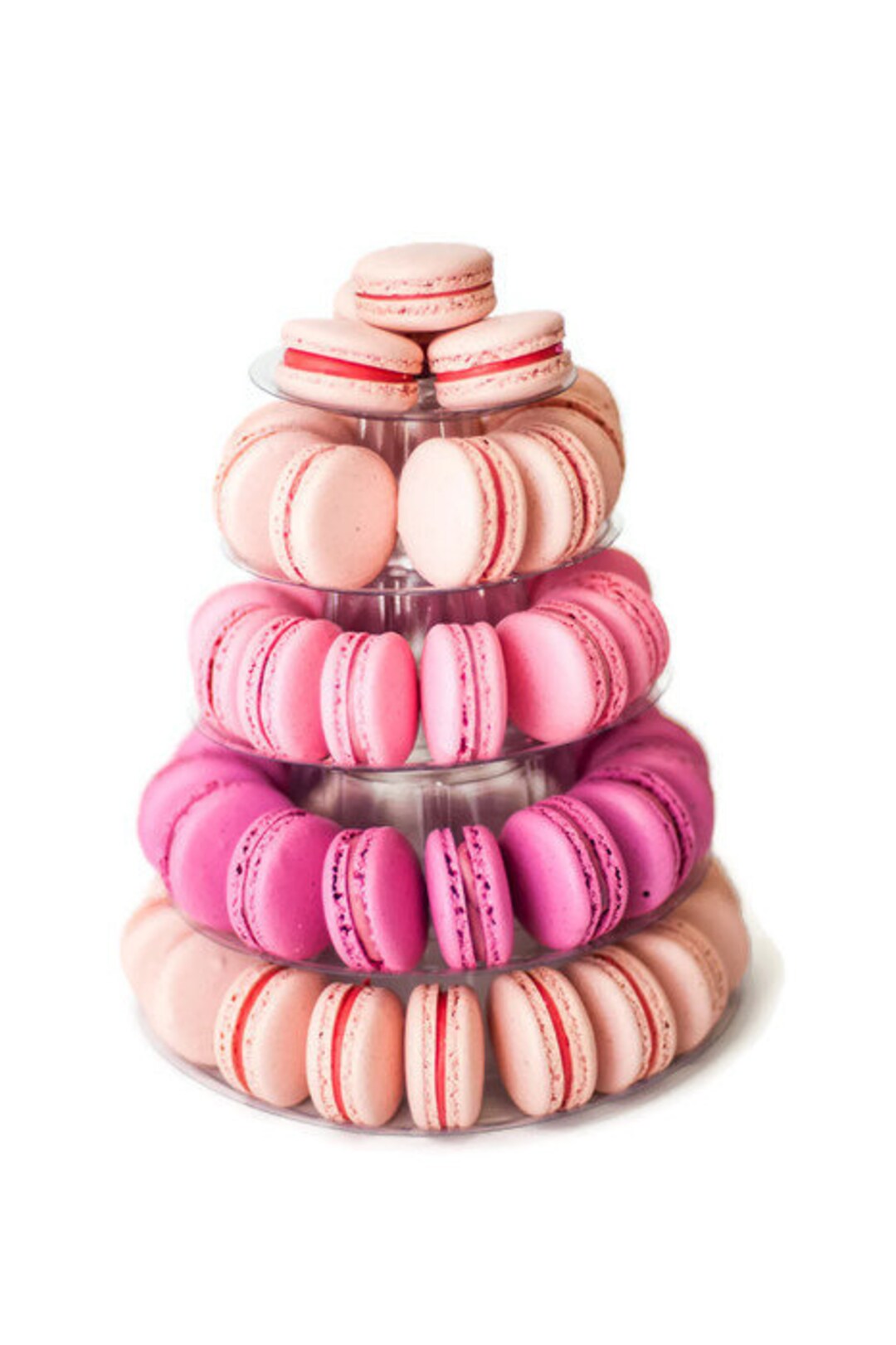 5 Tier Macaron Tower Display Stand for French Macaron Round Macaron ...