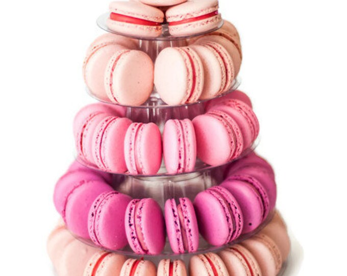 5 Tier Macaron Tower Display Stand for French Macaron - Round Macaron ...