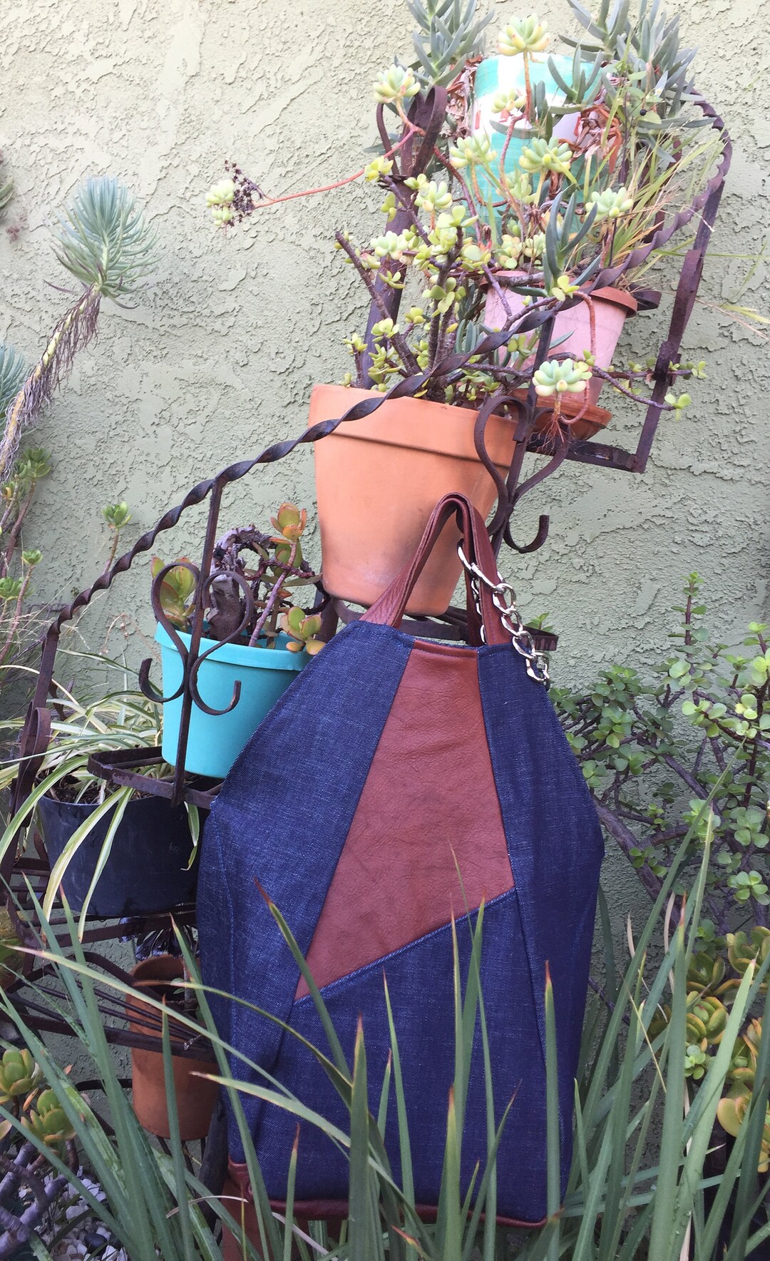 SOHO/ PENTAGON TOTE (shape Shifting Hand Tote and Shoulder Bag in Denim ...