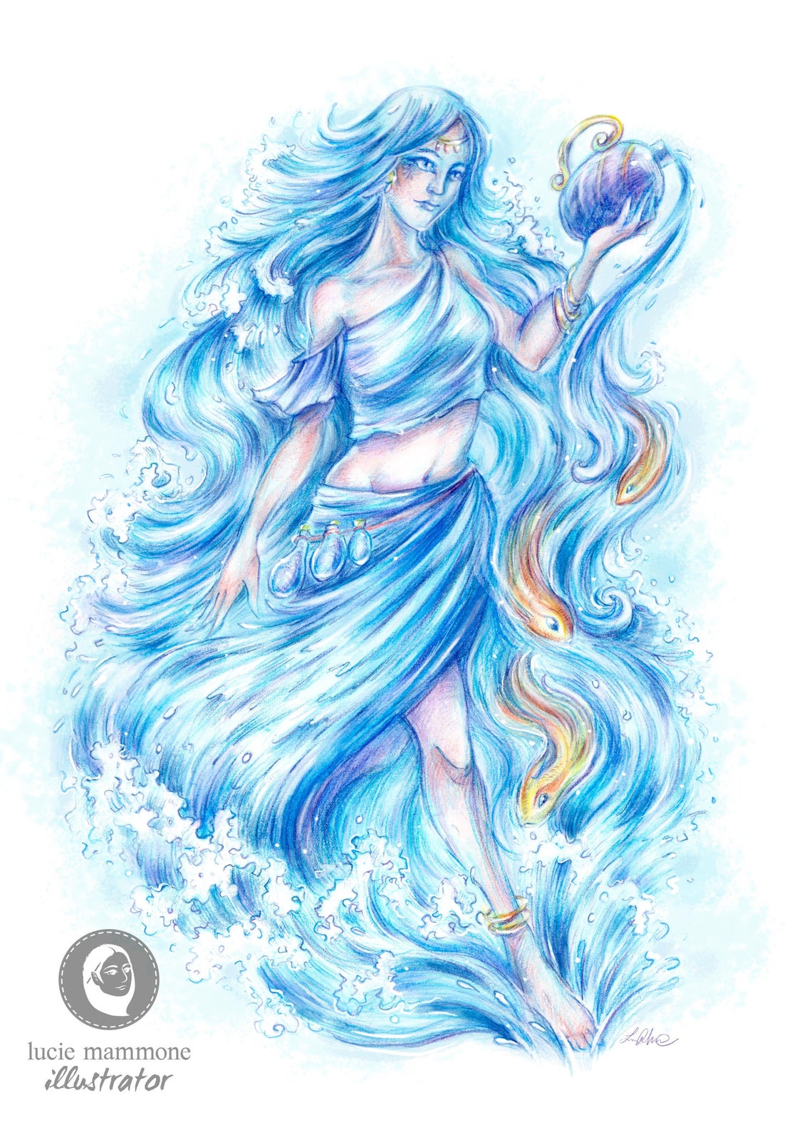 Water Maiden Giclee Art Print Wall Art - Etsy