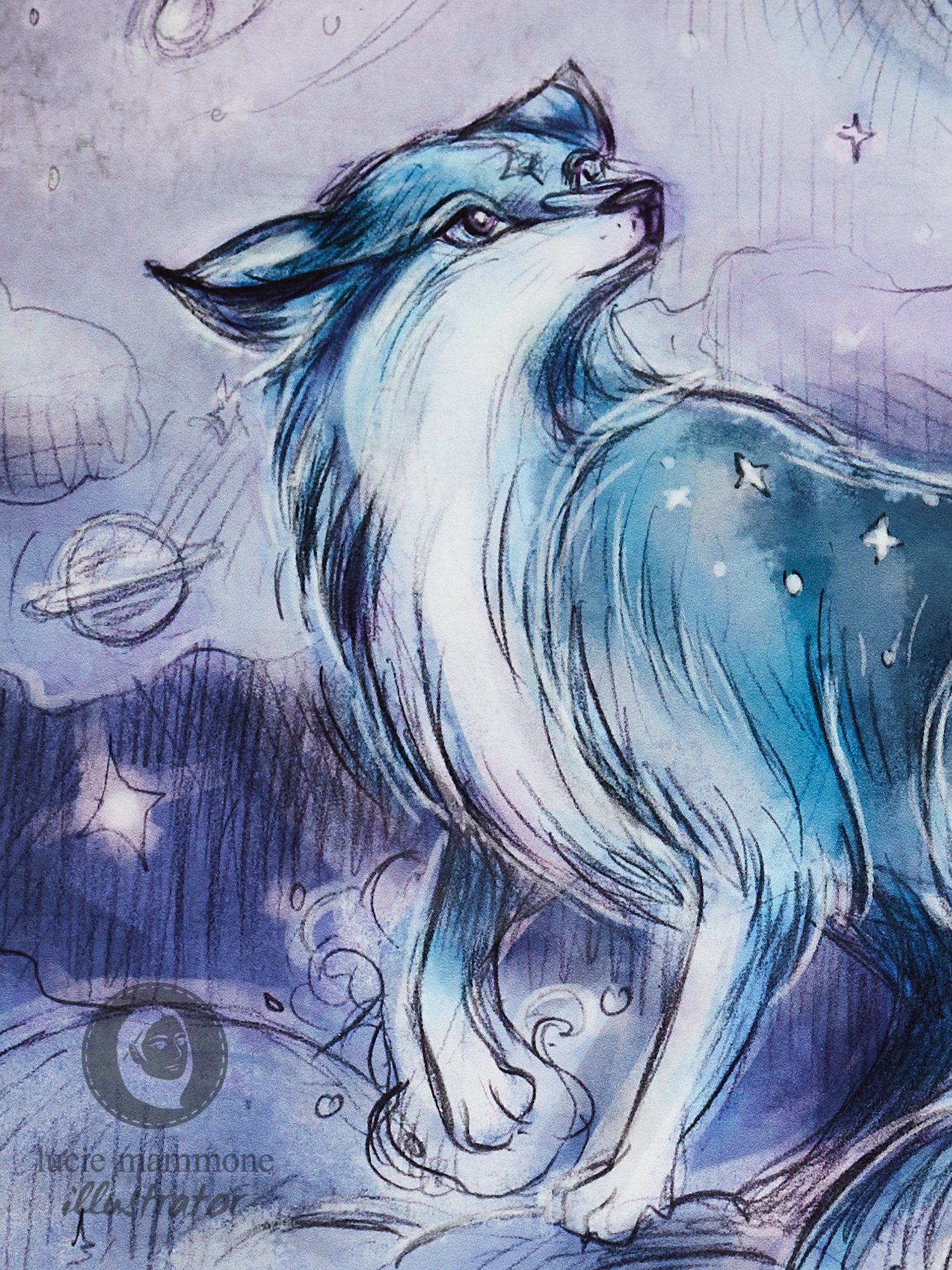 The Galactic Fox - Giclee Art Print, Wall Art - Etsy