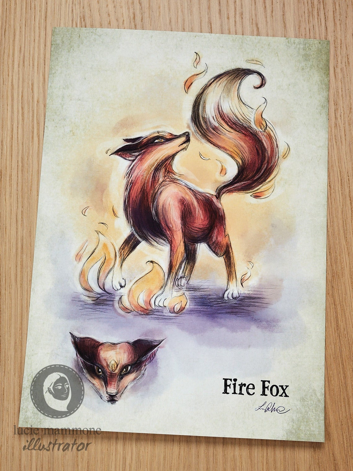 The Fire Fox Giclee Art Print Wall Art - Etsy UK