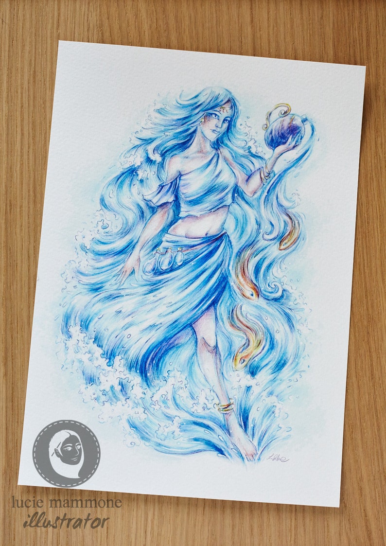 Water Maiden - Giclee Art Print, Wall Art - Etsy