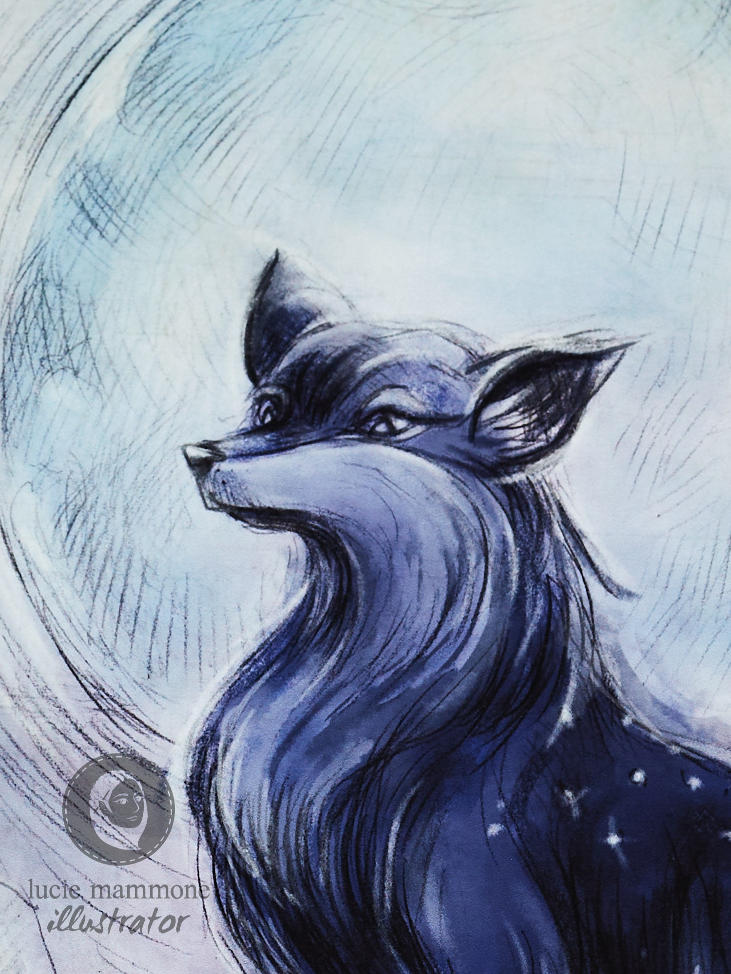 The Midnight Fox Giclee Art Print Wall Art - Etsy UK