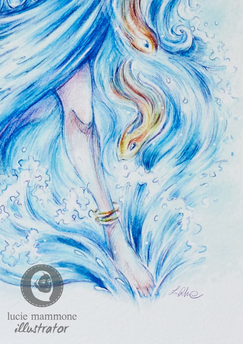 Water Maiden - Giclee Art Print, Wall Art - Etsy