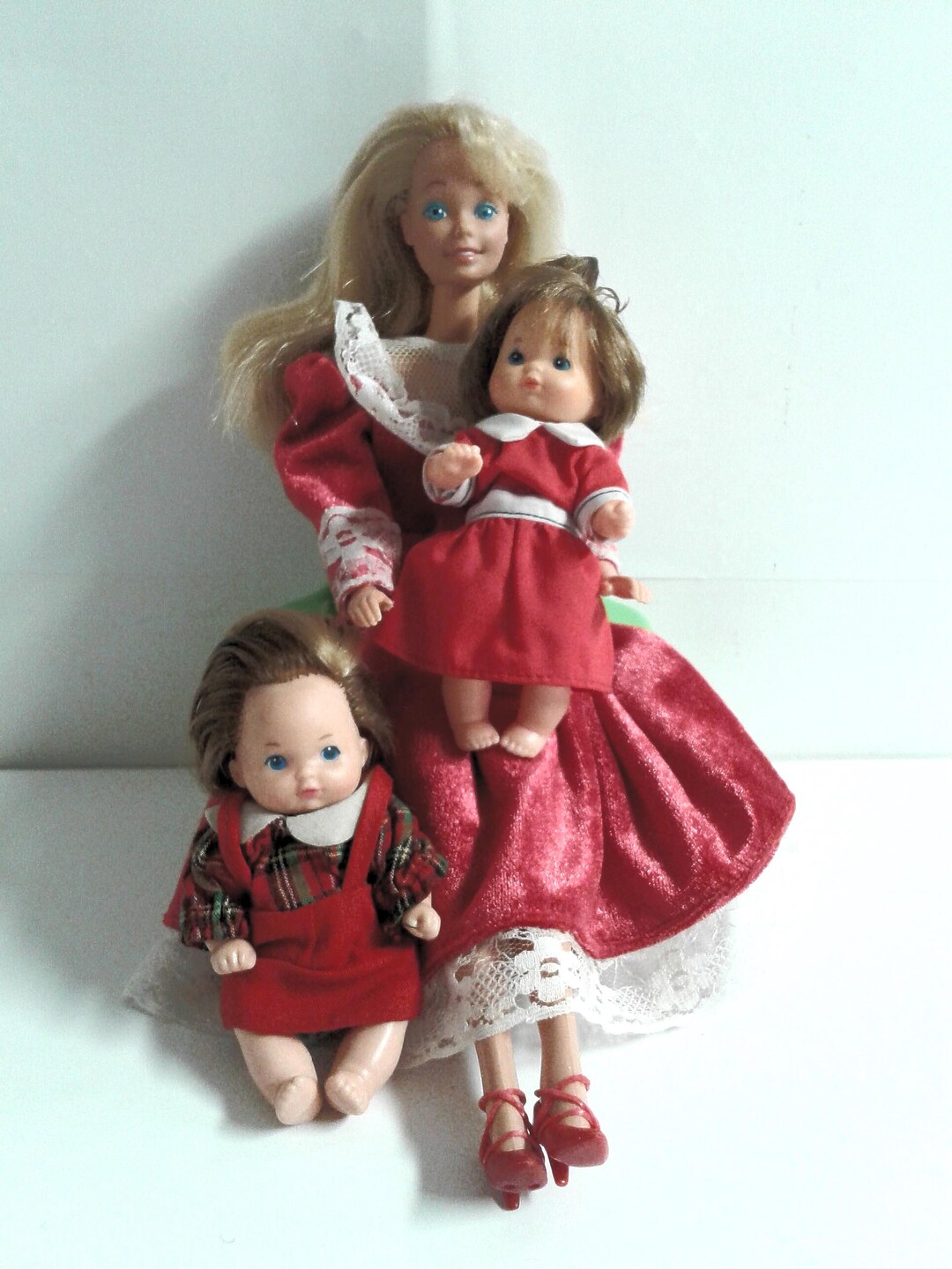 Vintage Mattel 1966 Barbie Doll, 2 Heart Family Toddler Dolls, Barbie ...