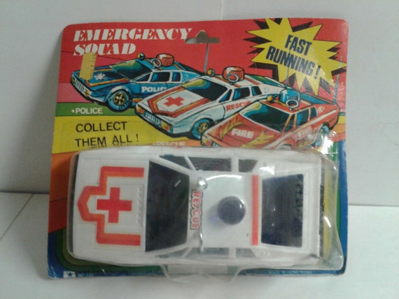 Emergency Squad Rescue Plastic Toy Car Sealed Vintage - Etsy
