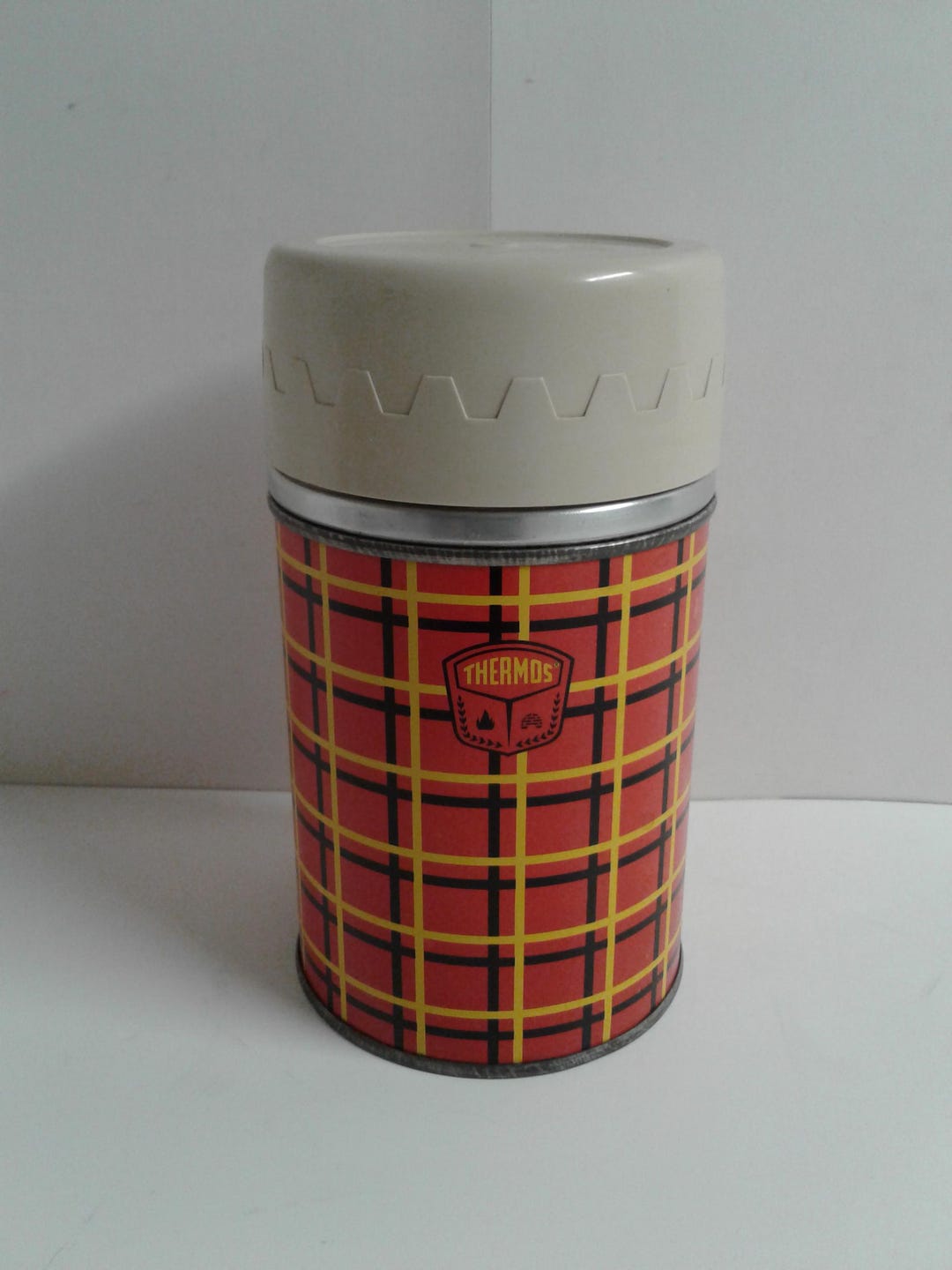 Vintage Thermos Plaid Pattern Wide Mouth Vacuum USA - Etsy