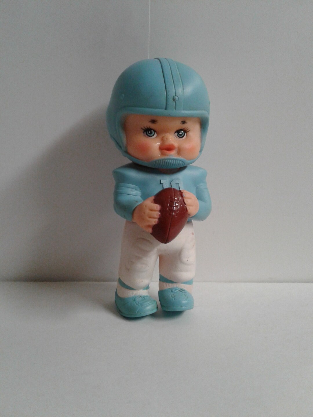 Vintage Football Player Baby Boy Rubber Squeaky Toy 1971 IWAI ...