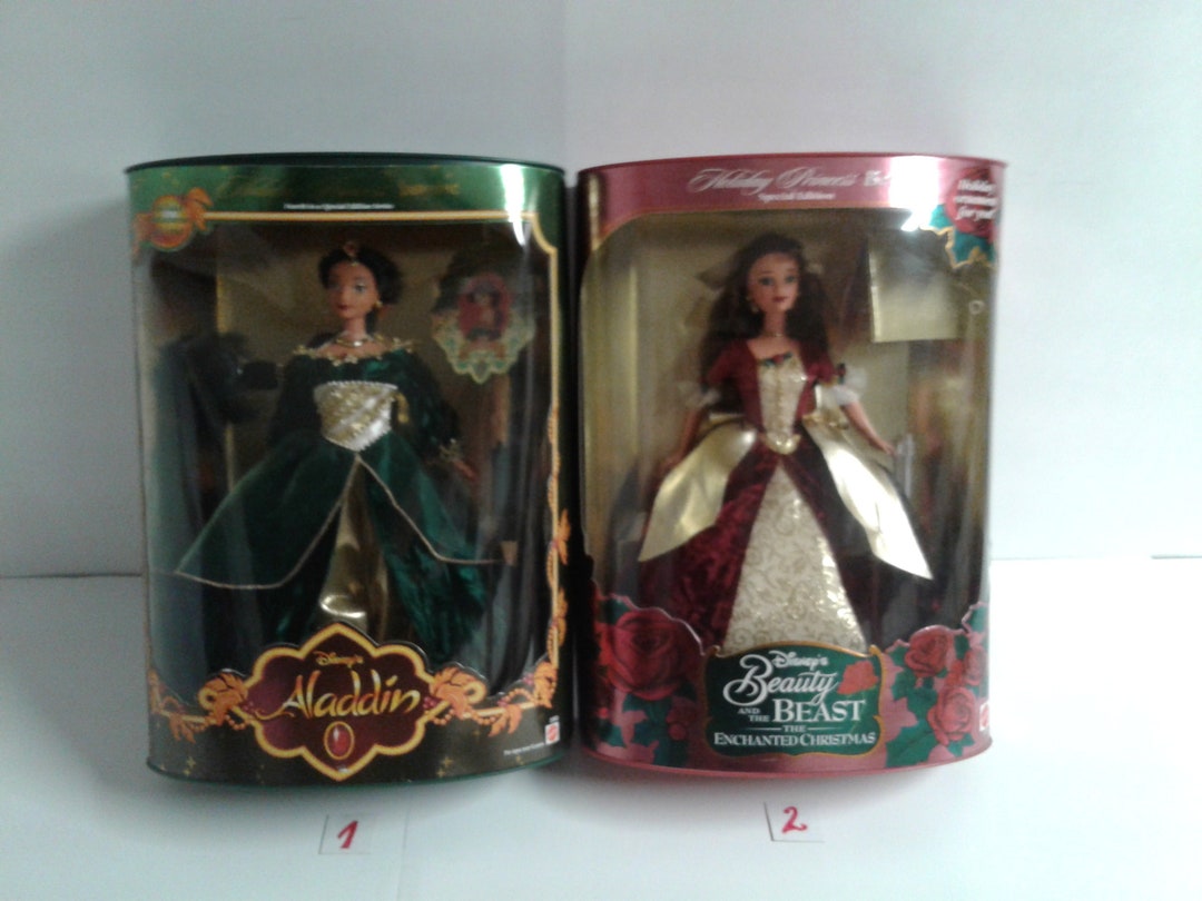 You Choose! Disney Holiday Princess Barbie Doll Jasmine OR Belle - Etsy
