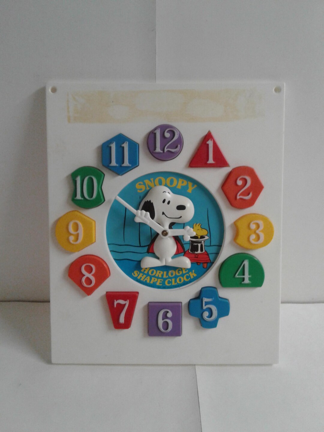 Vintage Snoopy Horologe Shape Clock Hasbro/playskool USA - Etsy