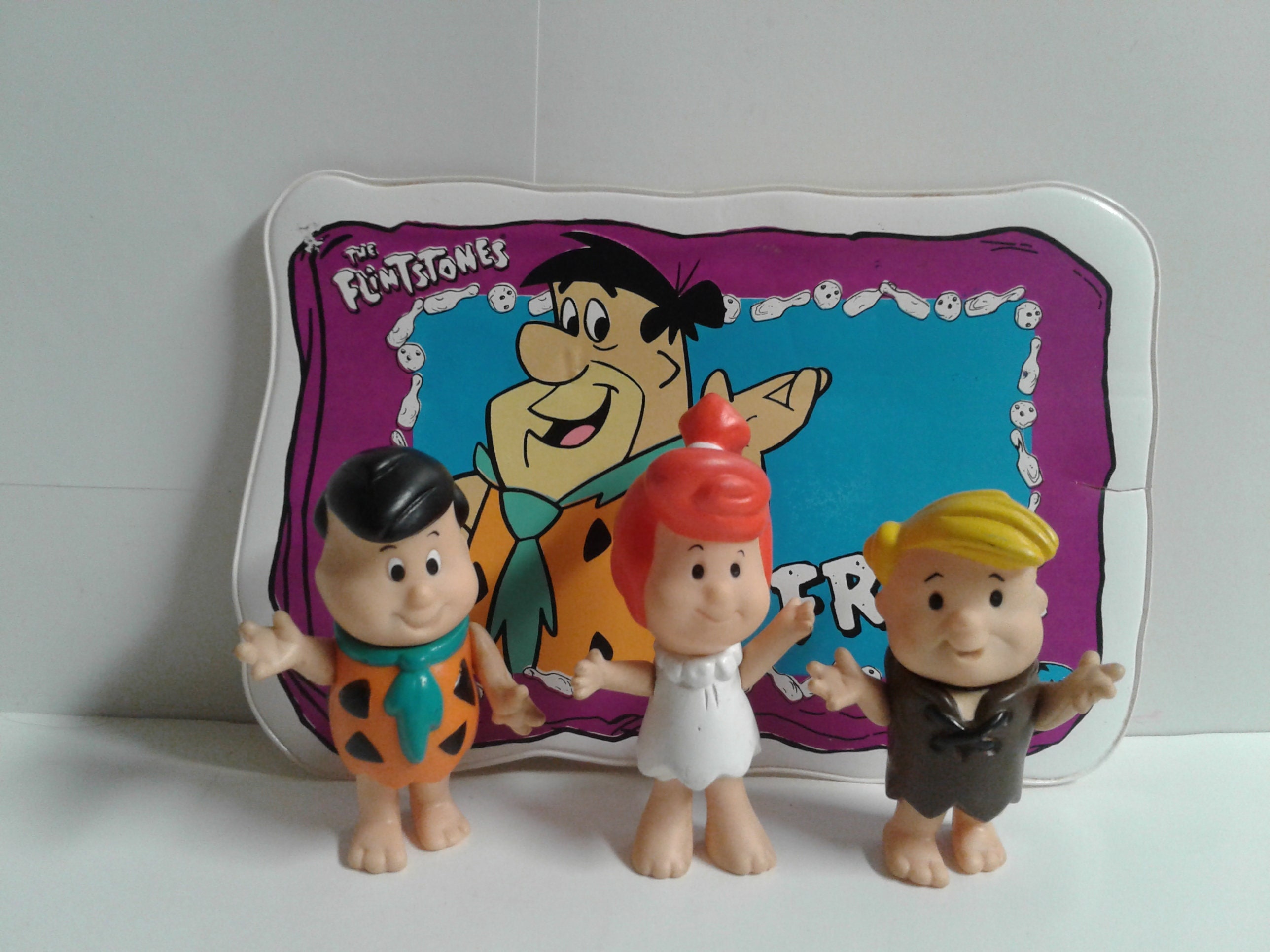 Vintage Hanna Barbera Flintstones Kids, 3 Mini Figures Toy 1986 + 1 ...