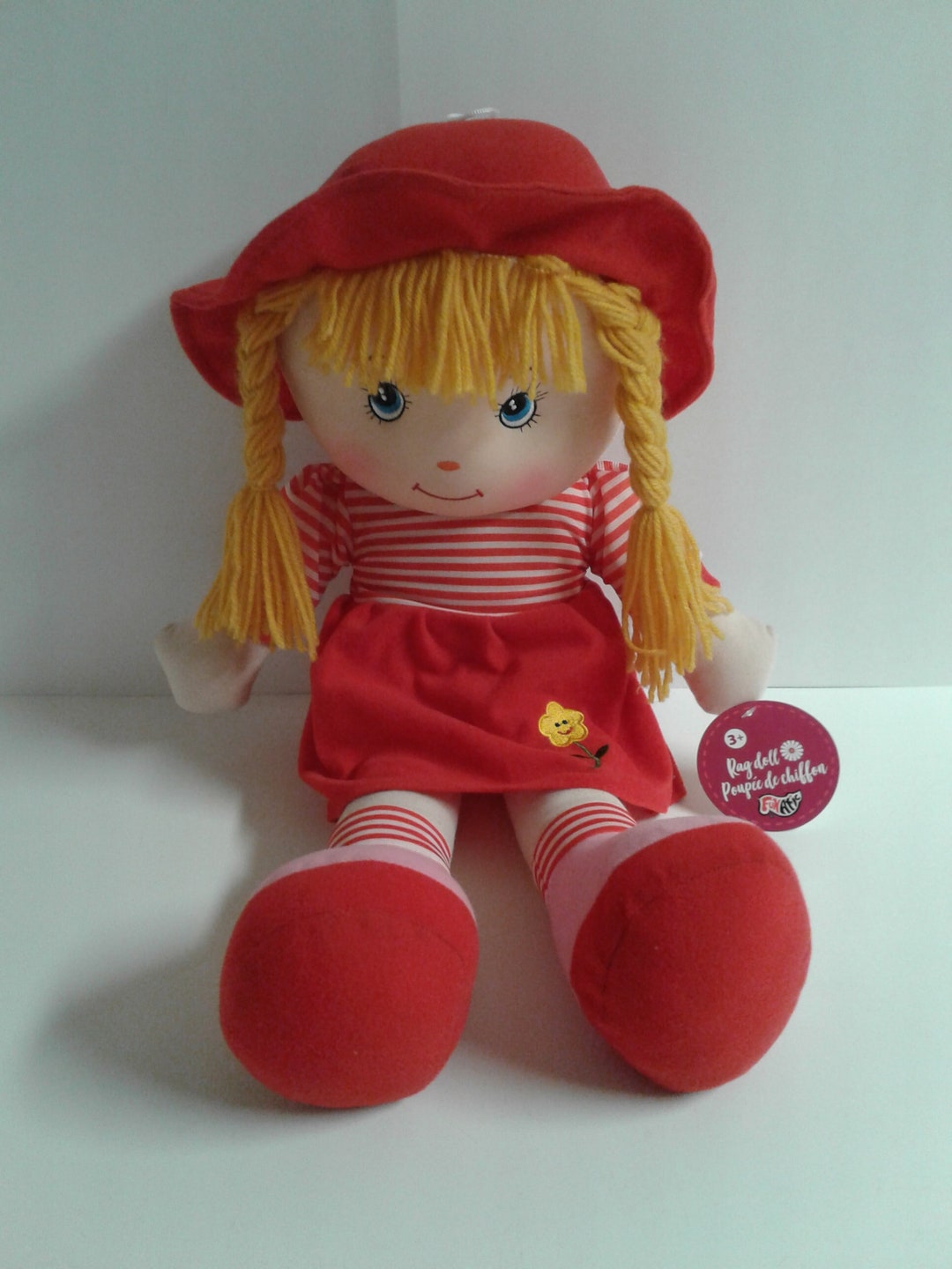 24 Inch Red Rag Doll, Soft Plush Doll Funatic - Etsy
