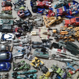 Huge Mixed Lot of Transformers Toys/action Figures for Parts, Repair ...