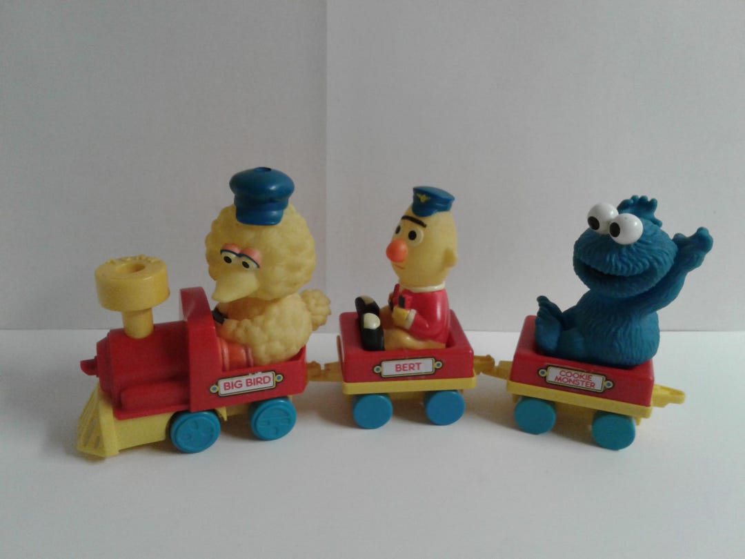 Sesame Street Big Bird's Wind up Train Vintage 1990's Illco Preschool ...