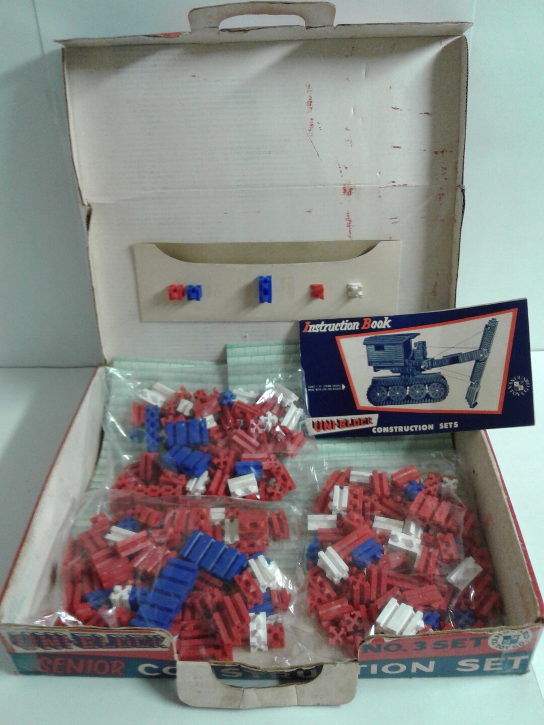 Vintage Construction Uni-blocks Set System No. 3 - Vanguard Toy Co. - Etsy