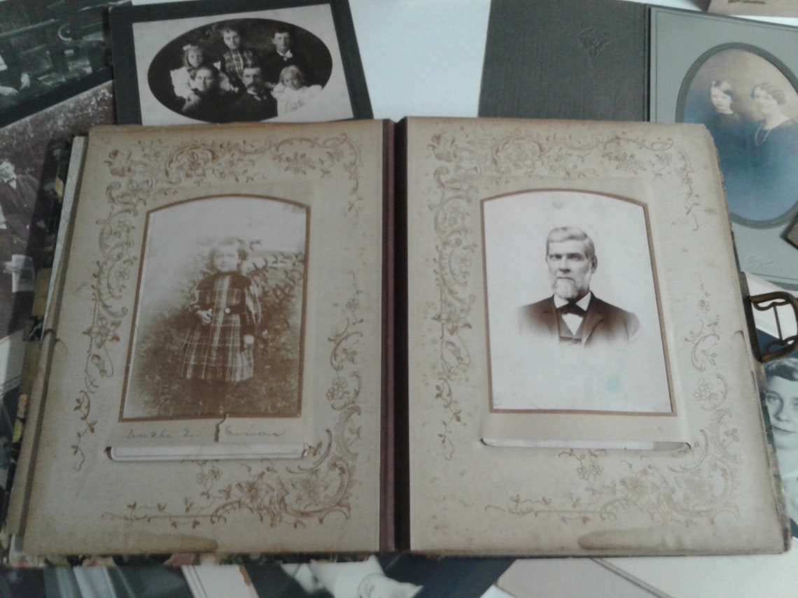 Antique 1900's Victorian Celluloid Photo Album With 33 | Etsy