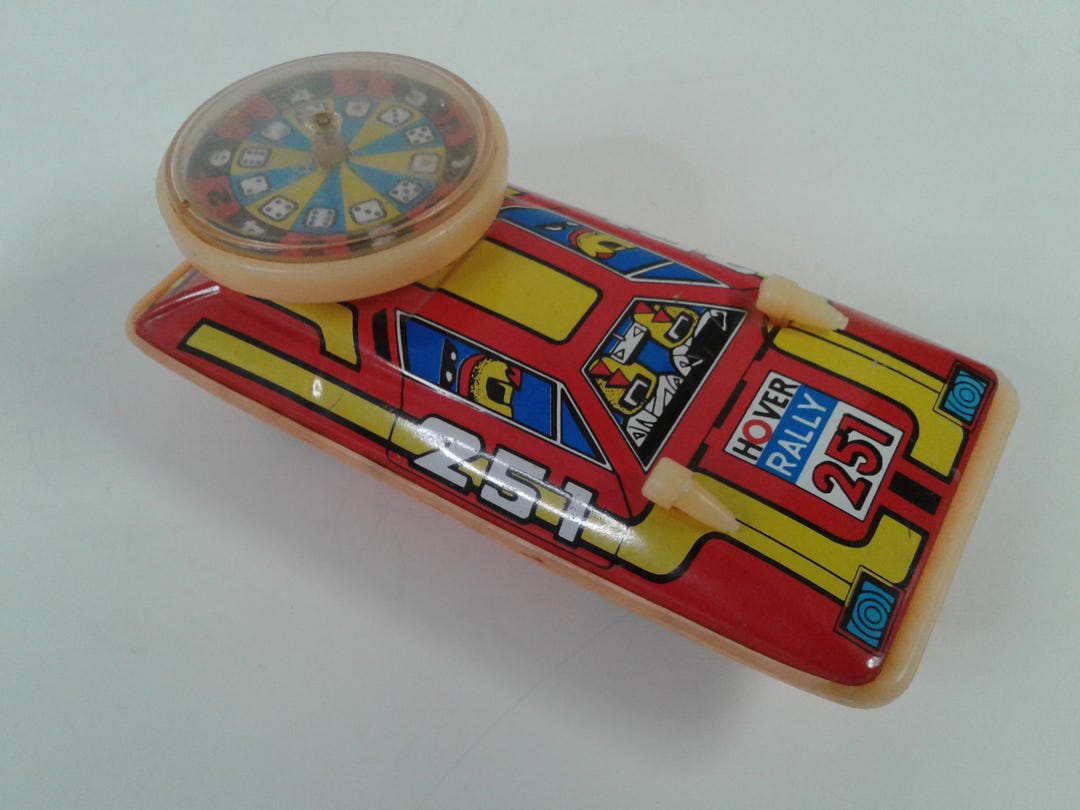Vintage Tinplate Toy Car Hover Rally 251 Roulette Wheel Hong Kong - Etsy