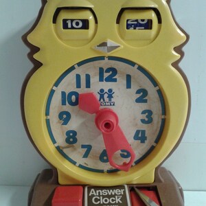 Vintage TOMY Toys Owl Answer Clock Vintage 1975 Hong Kong - Etsy