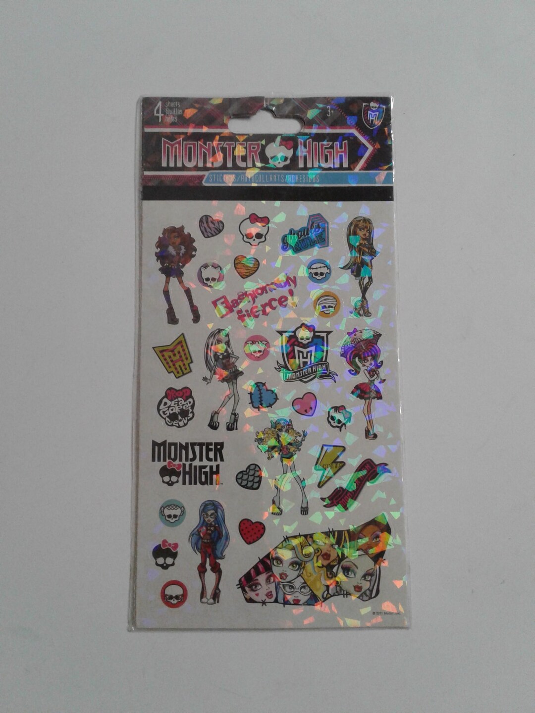 Mattel Monster High Set of 4 Sheets Stickers - Etsy